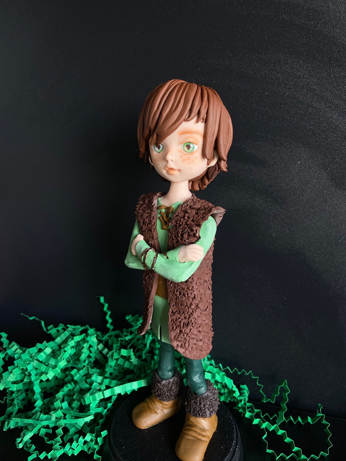 Hiccup Haddock Clay Figure, Handmade Sculpture With Polymer Clay. 20cm ...