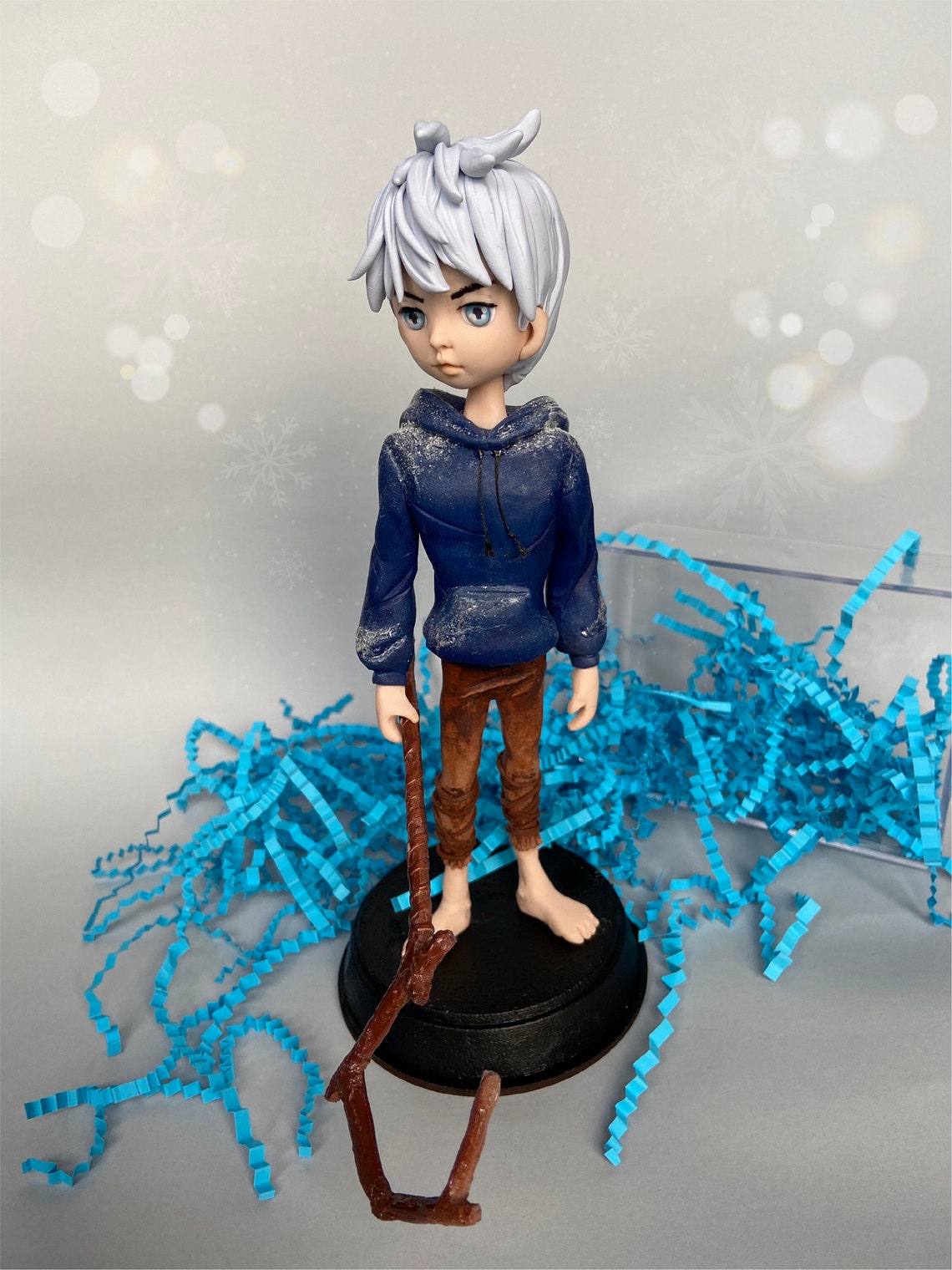 Handmade Jack Frost Clay Figure, Sculpture With Polymerclay. 20cm ...