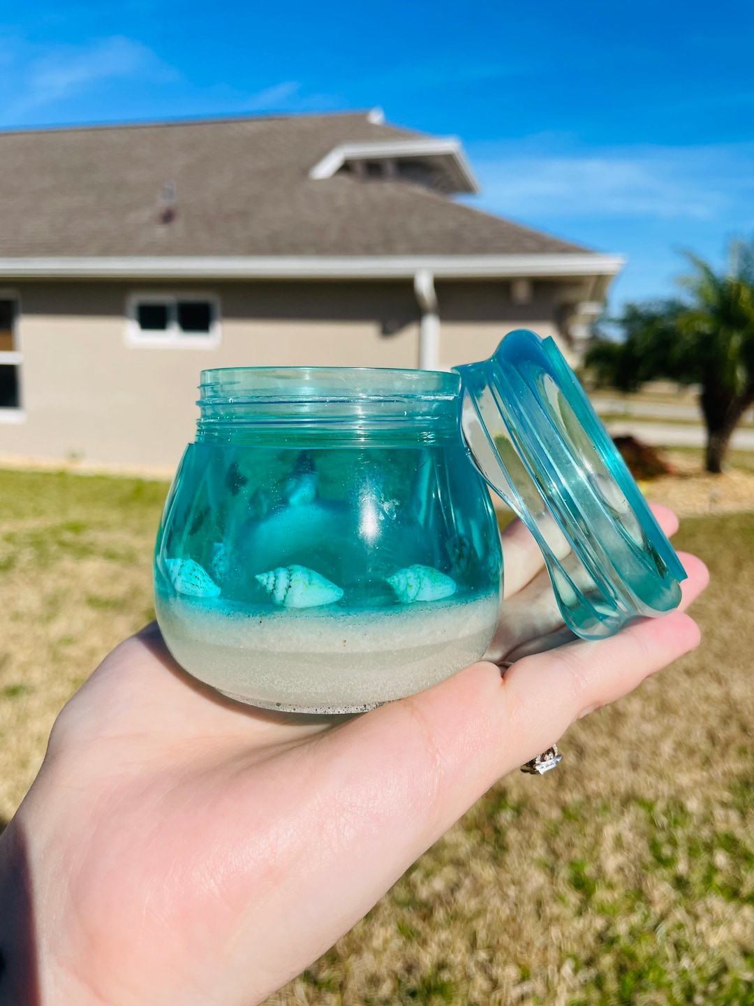 Resin Jar With Screw on Lid Smoke Jar Jewelry Jar Coin Jar Key Jar ...