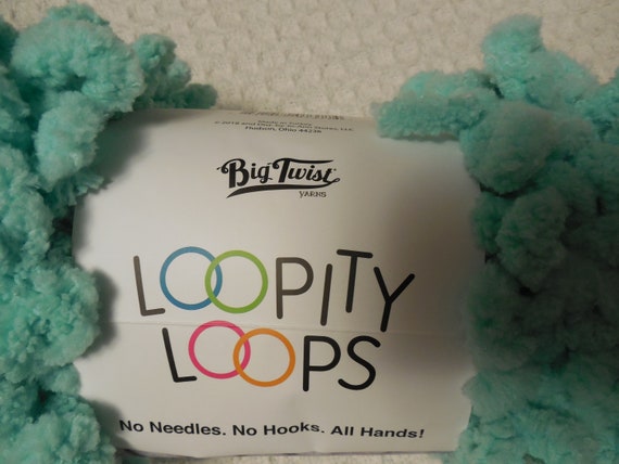 Big Twist Loopity Loops Finger Knit Loop Yarn New Skein Seafoam Craft ...