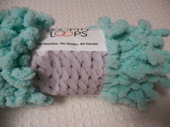 Big Twist Loopity Loops Finger Knit Loop Yarn New Skein Seafoam Craft ...
