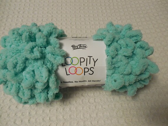 Big Twist Loopity Loops Finger Knit Loop Yarn New Skein Seafoam Craft ...