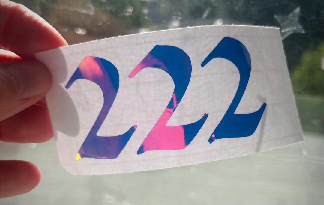 Holographic Gothic Angel Numbers Decal 3 Inches - Etsy