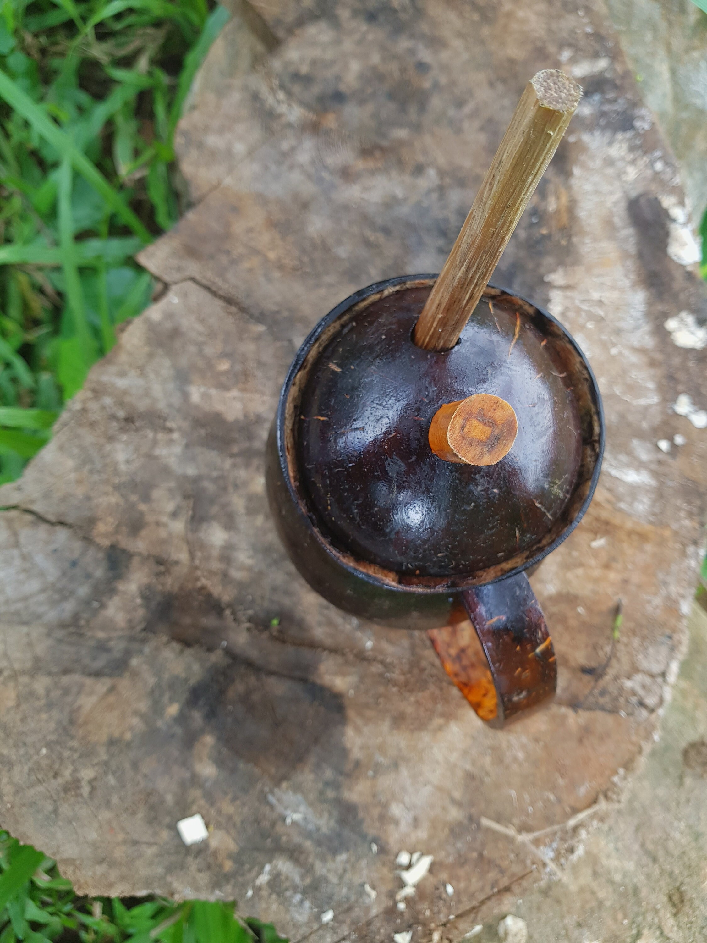 Ceylon Natural Coconut Salt Container With 1 Spoon, Coconut Shell ...