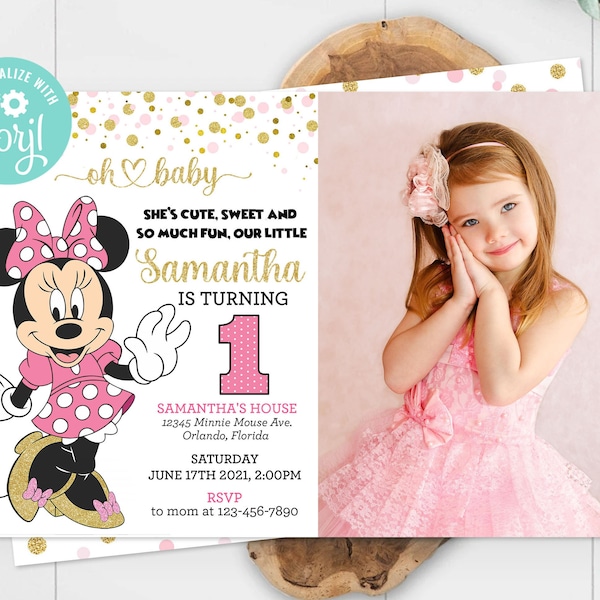 Minnie Mouse Invites - Etsy