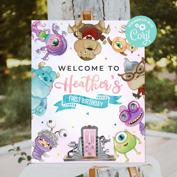 Our Little Monster is Turning One Backdrop - Etsy