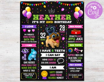 Dog Birthday Milestone Board - Etsy