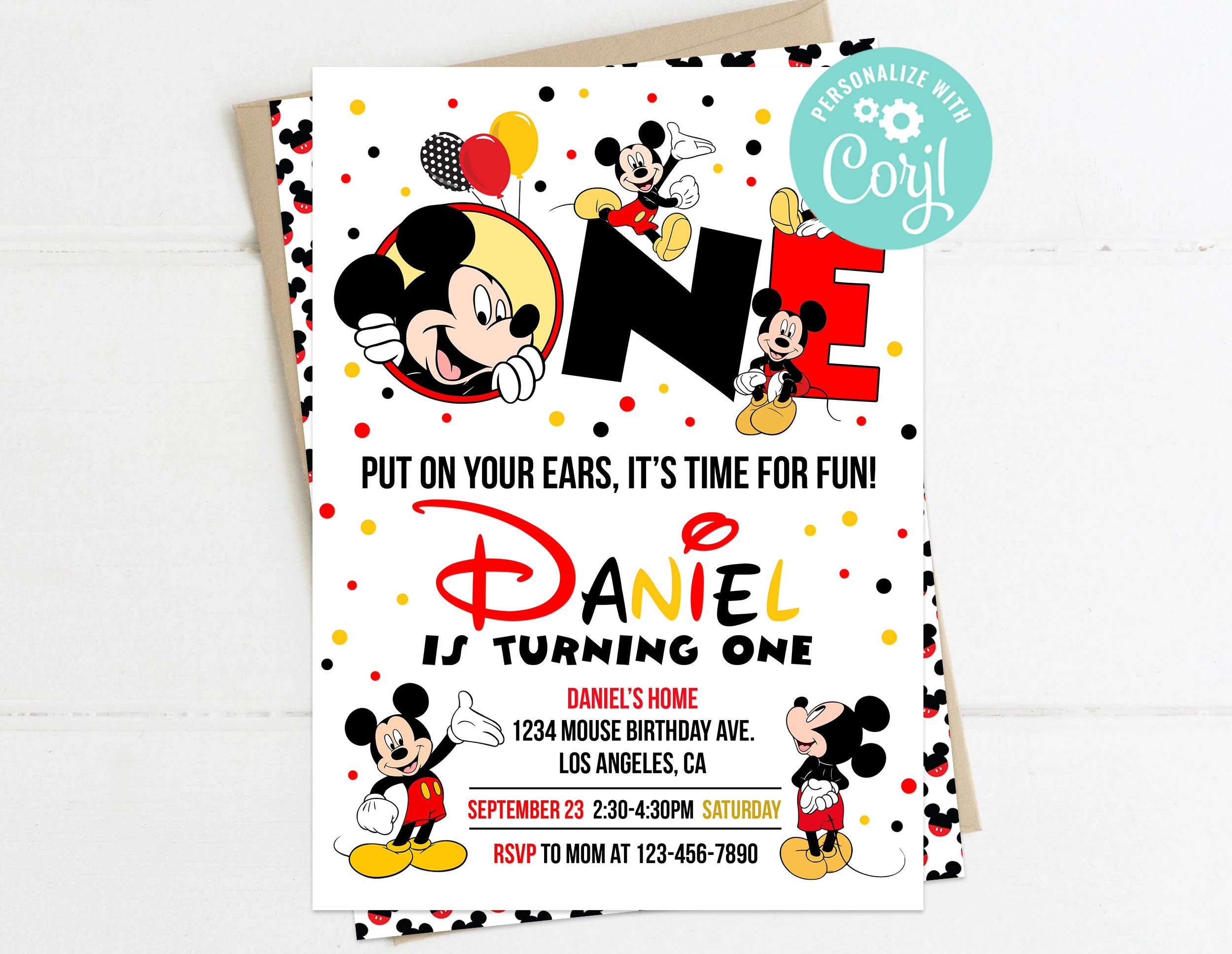 Mickey Mouse 1st Birthday