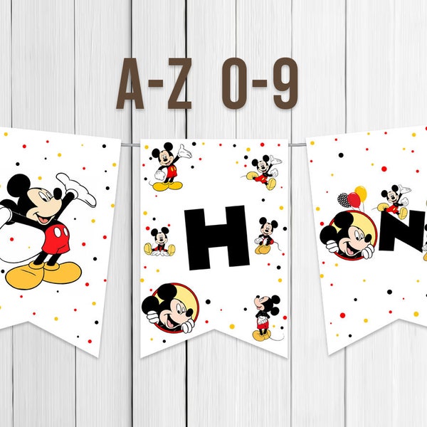 Mickey Mouse Banner - Etsy