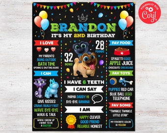 Dog Birthday Poster Template - Etsy