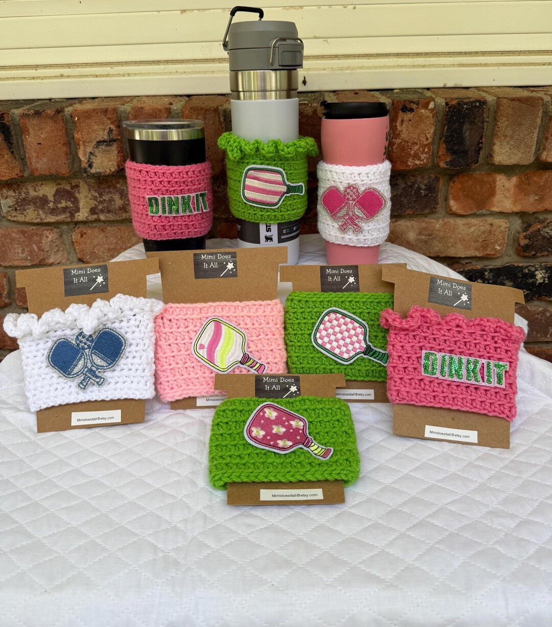 Crochet Pickleball Cup Cozy: Handmade Acrylic Tumbler Sleeve - Etsy