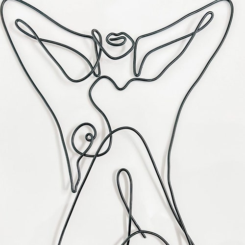 Wire Art Female Silhouette Wire Sculpture of Abstract Woman - Etsy