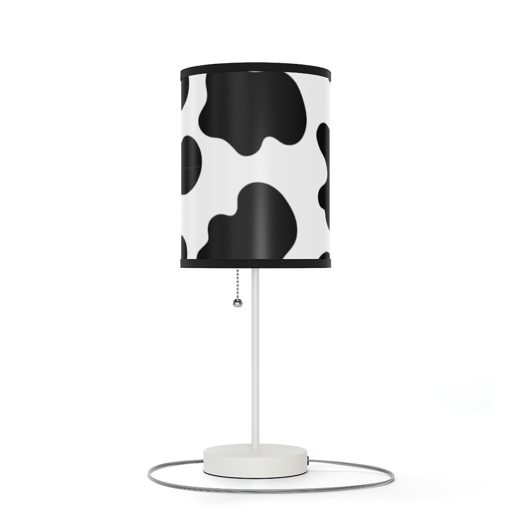 Cow Print Table Lamp - Etsy