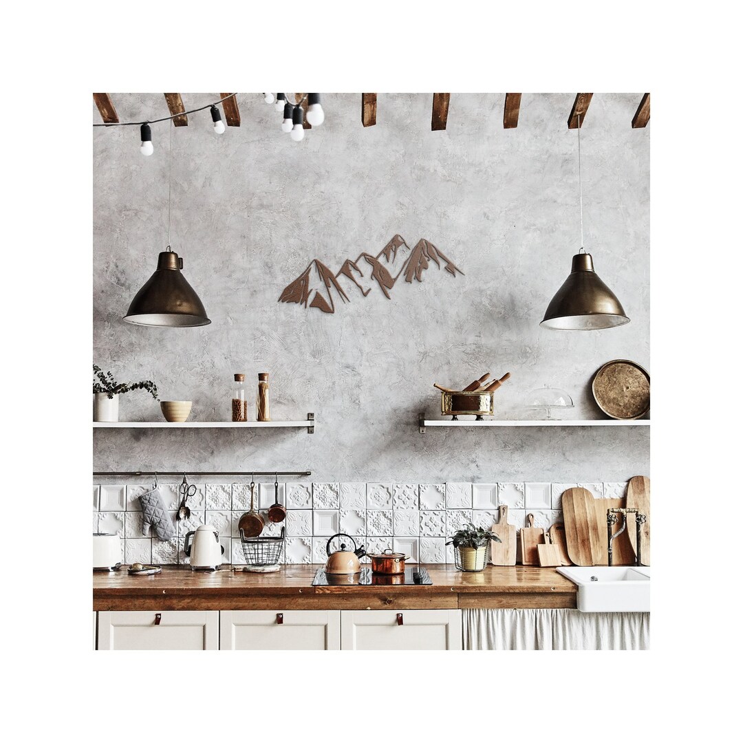 Mountains Metal Wall Art: Steel Mountain Range Sign - Etsy