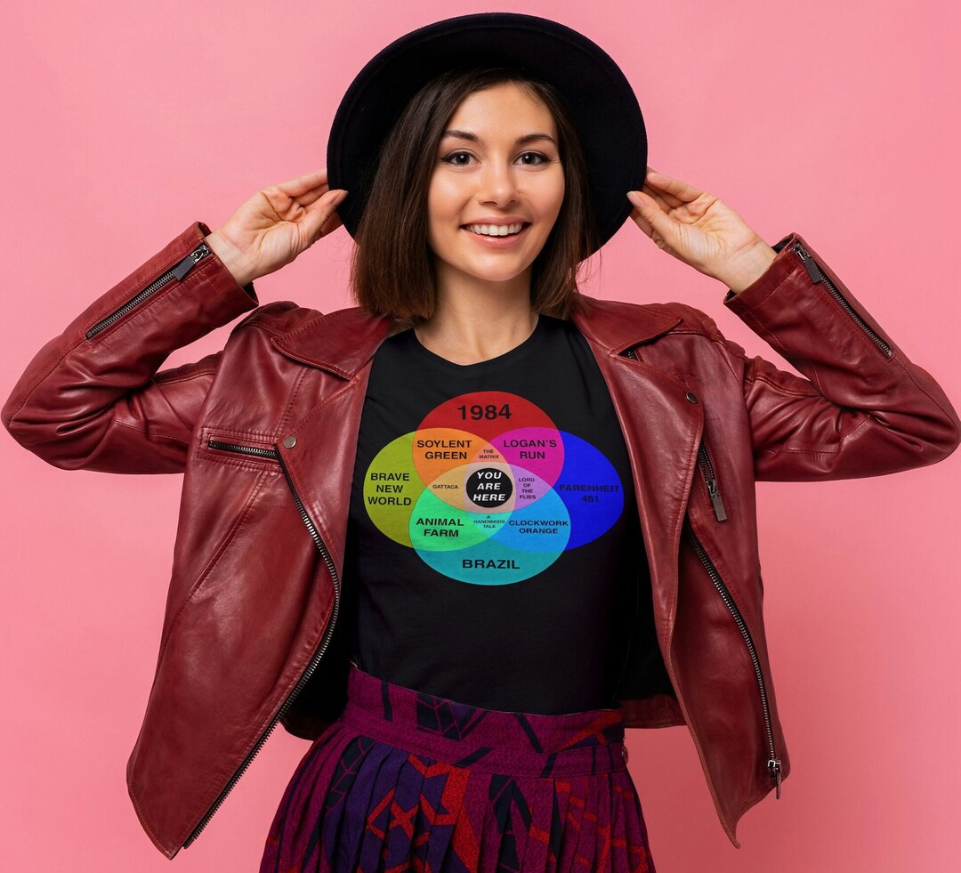 Dystopian Venn Diagram Tee, T-shirt, 1984, Brave New World, Dystopia ...