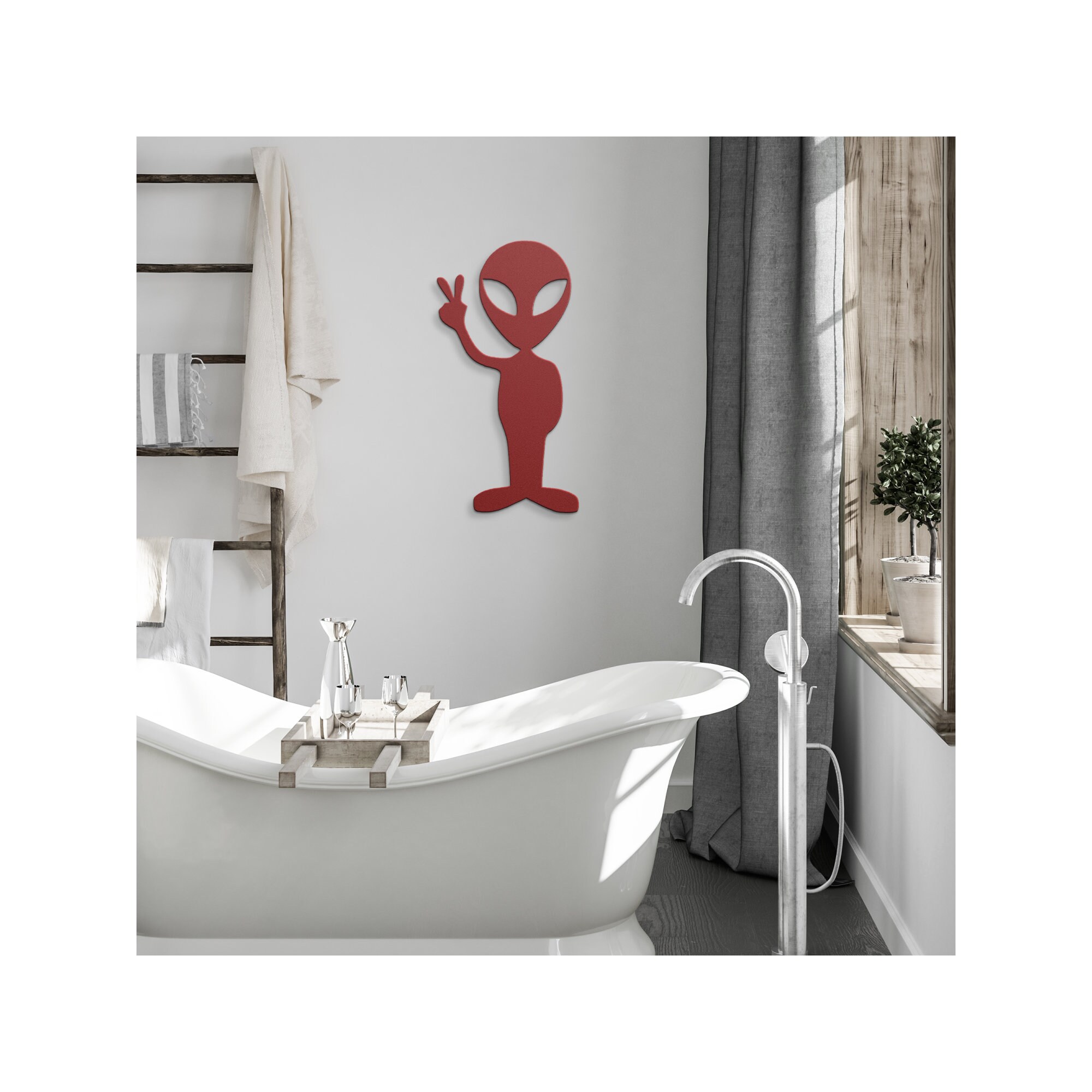 Alien Wall Decor, Alien Metal Wall Art, Alien Wall Hanging, Alien Metal ...