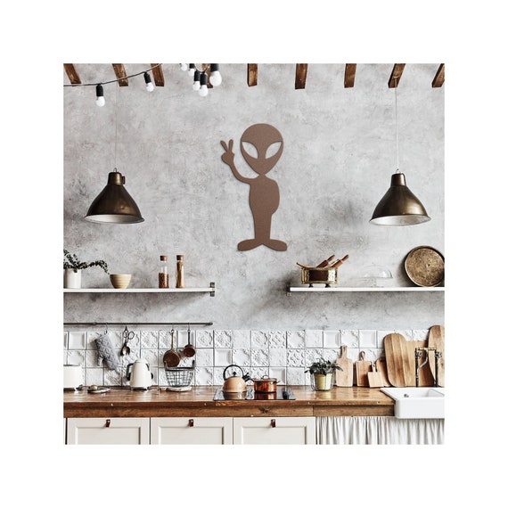 Alien Wall Decor Alien Metal Wall Art Alien Wall Hanging - Etsy