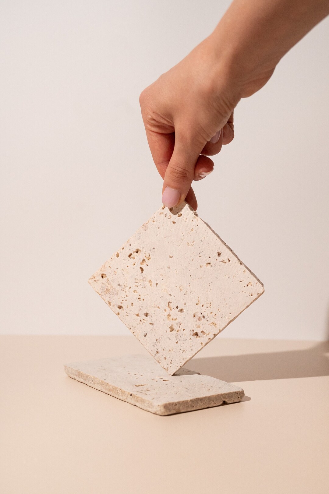 Stone Photo Prop Kit 3 Piece Travertine Stone Flatlay Photography Prop ...