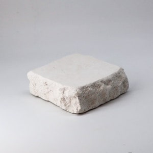White Photography Prop Raw Concrete Block Stone Fragment Rock Plaster ...