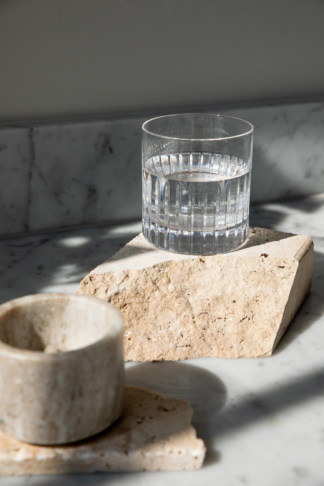 Brown Stone Display Stand, Stone Base for Display, Stone Photo Prop ...