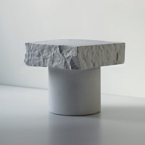 Display Stand Decor, Concrete Tabletop Pillar, White Cement Pillar ...