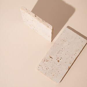 Stone Photo Prop Kit 3 Piece Travertine Stone Flatlay Photography Prop ...