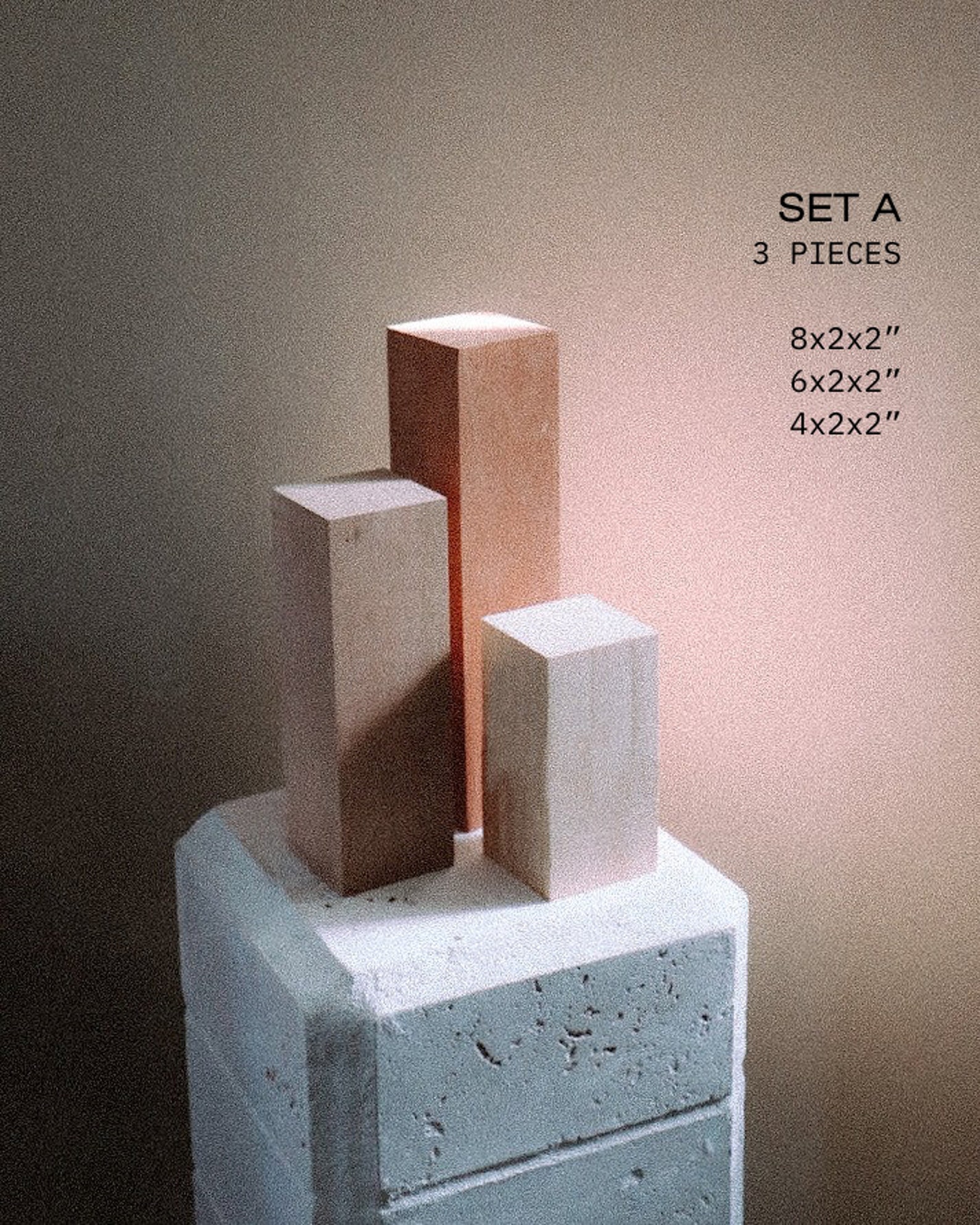 Wooden Display Platforms, Wood Prop Blocks for Product Photography ...