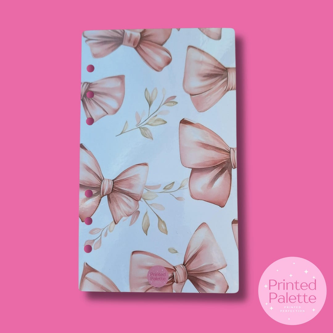 Pink Bows Dashboard, Cute Bow Dashboard, A6 Planner Dash, Budget Binder ...