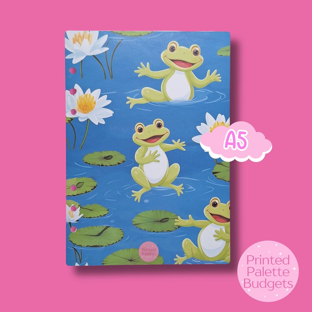 Frogs A5 Dashboard, Cute Frog Dashboards, A5 Savings Binder, Cash ...