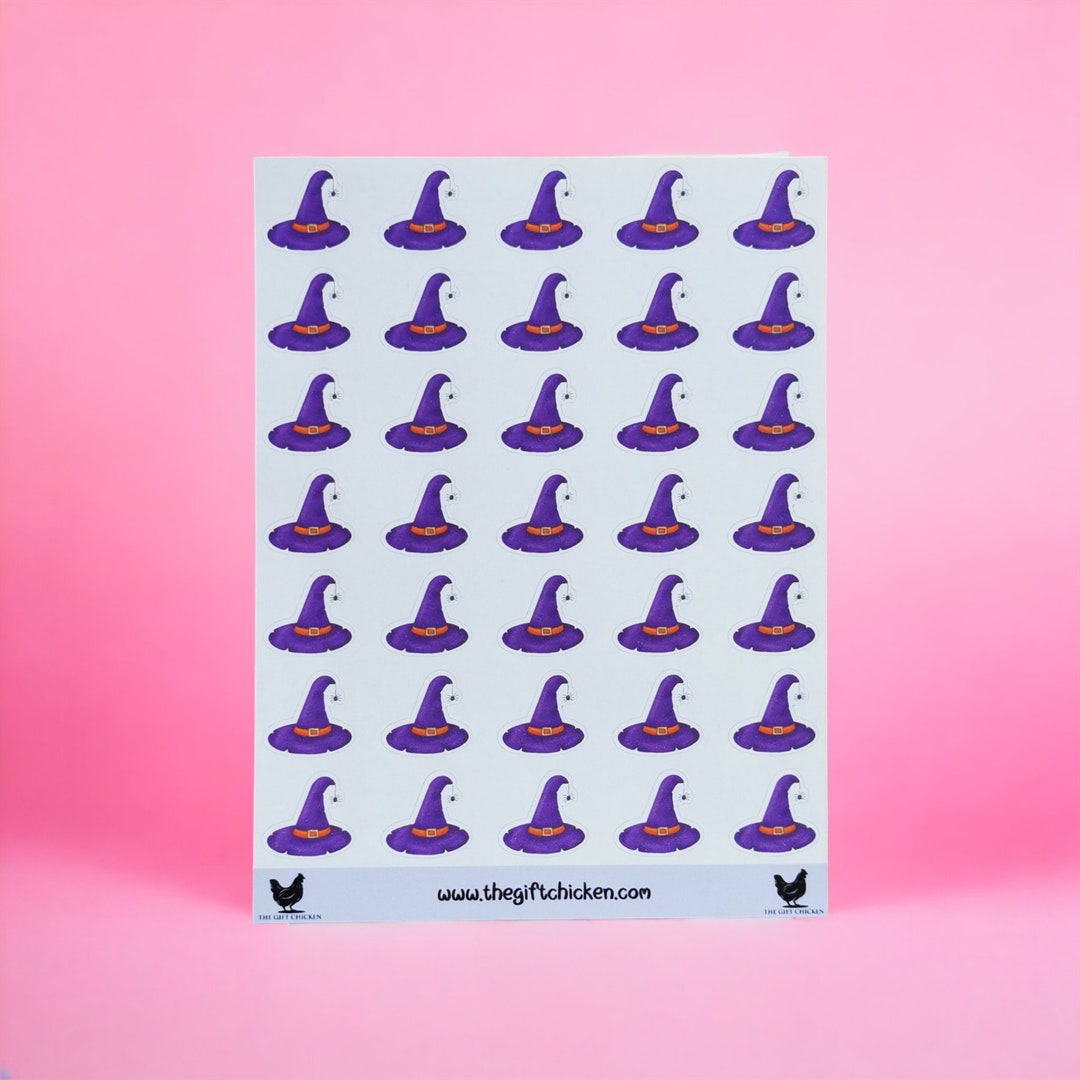 Witch Hat Stickers, Witches Hats, Halloween Stickers, Autumn Stickers ...