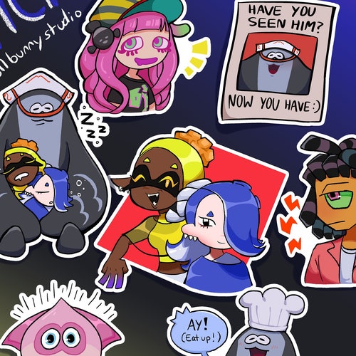 Splatoon 3 Deep Cut Sticker Pack Big Man Frye Shiver - Etsy