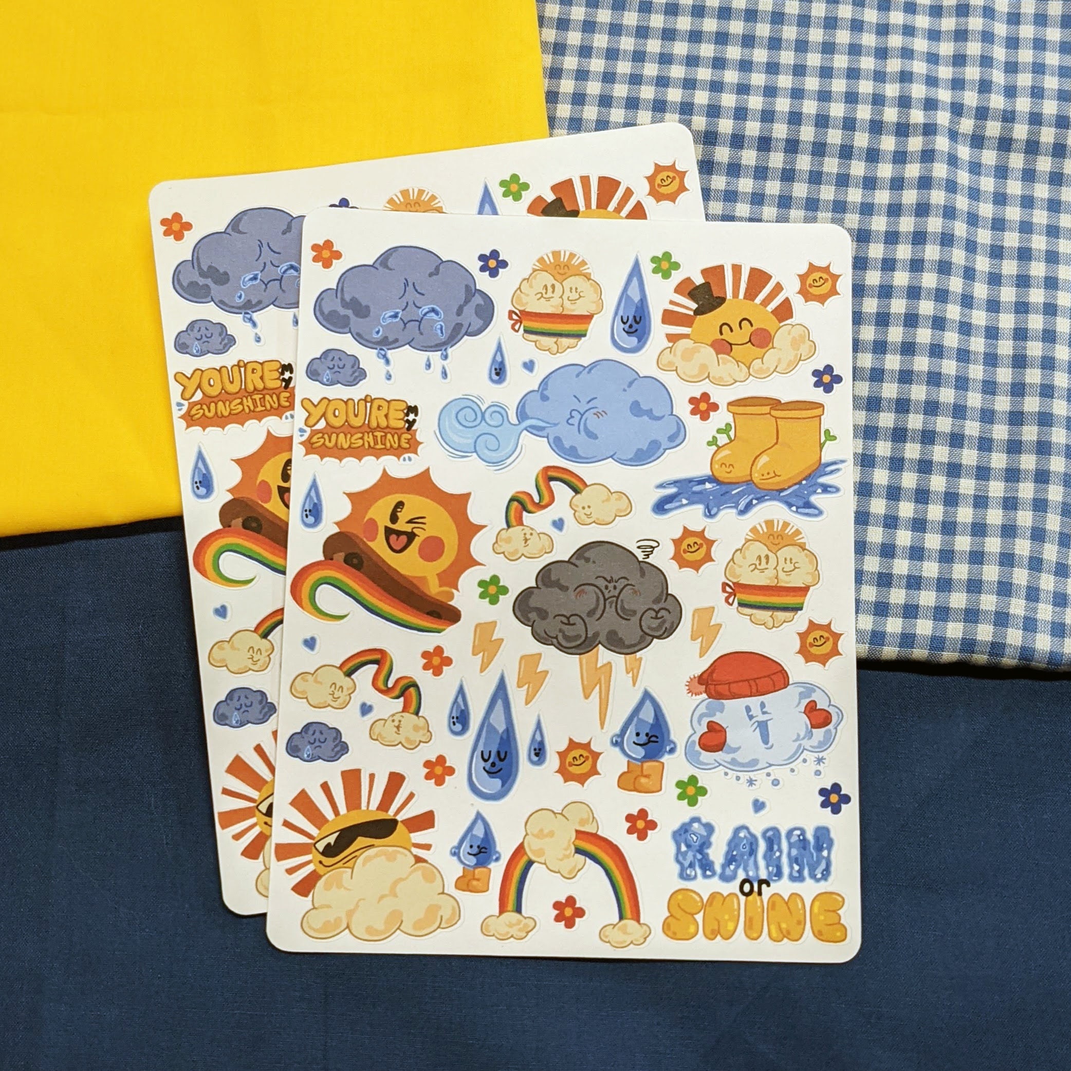 Sticker Sheets Bundle Four Sheets: Black Cat Penguin - Etsy