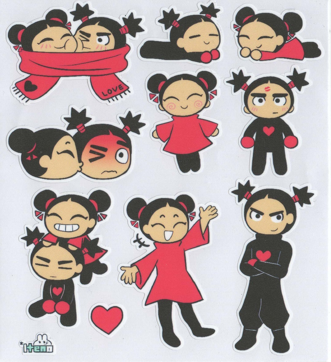 Pucca and Garu Sticker Sheet Funny Love - Etsy