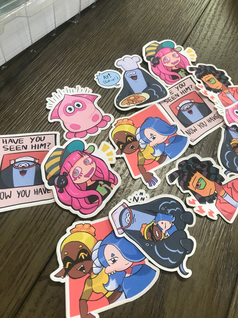 Splatoon 3 Deep Cut Sticker Pack Big Man Frye Shiver - Etsy