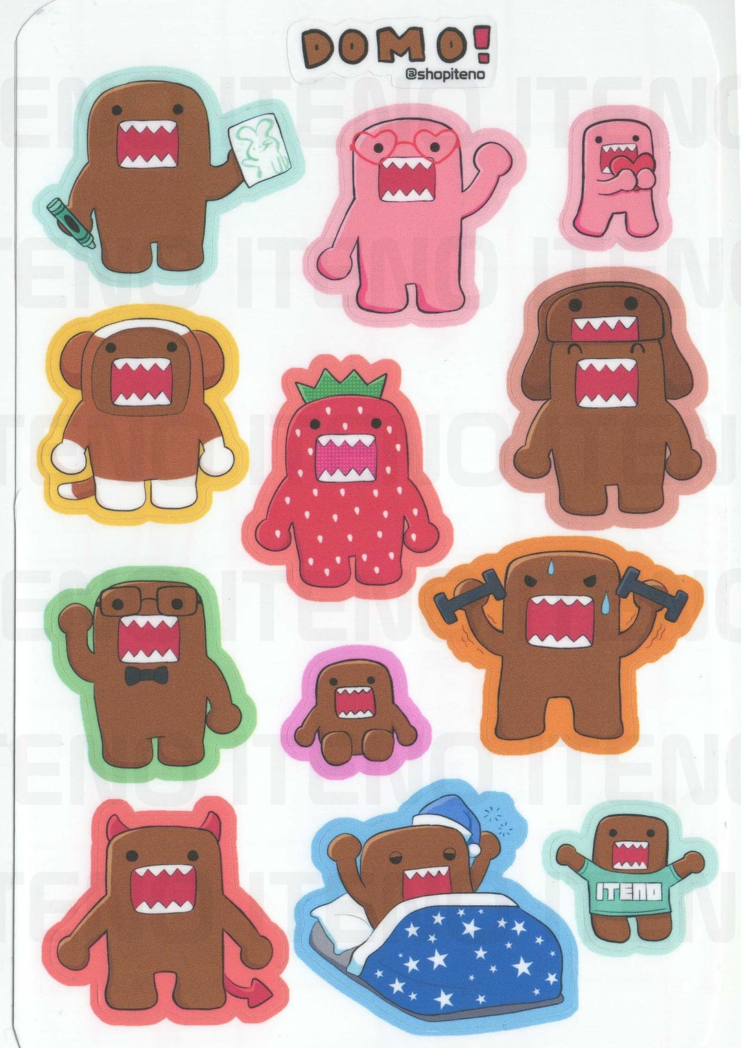 Domo Kun Sticker Sheet - Etsy