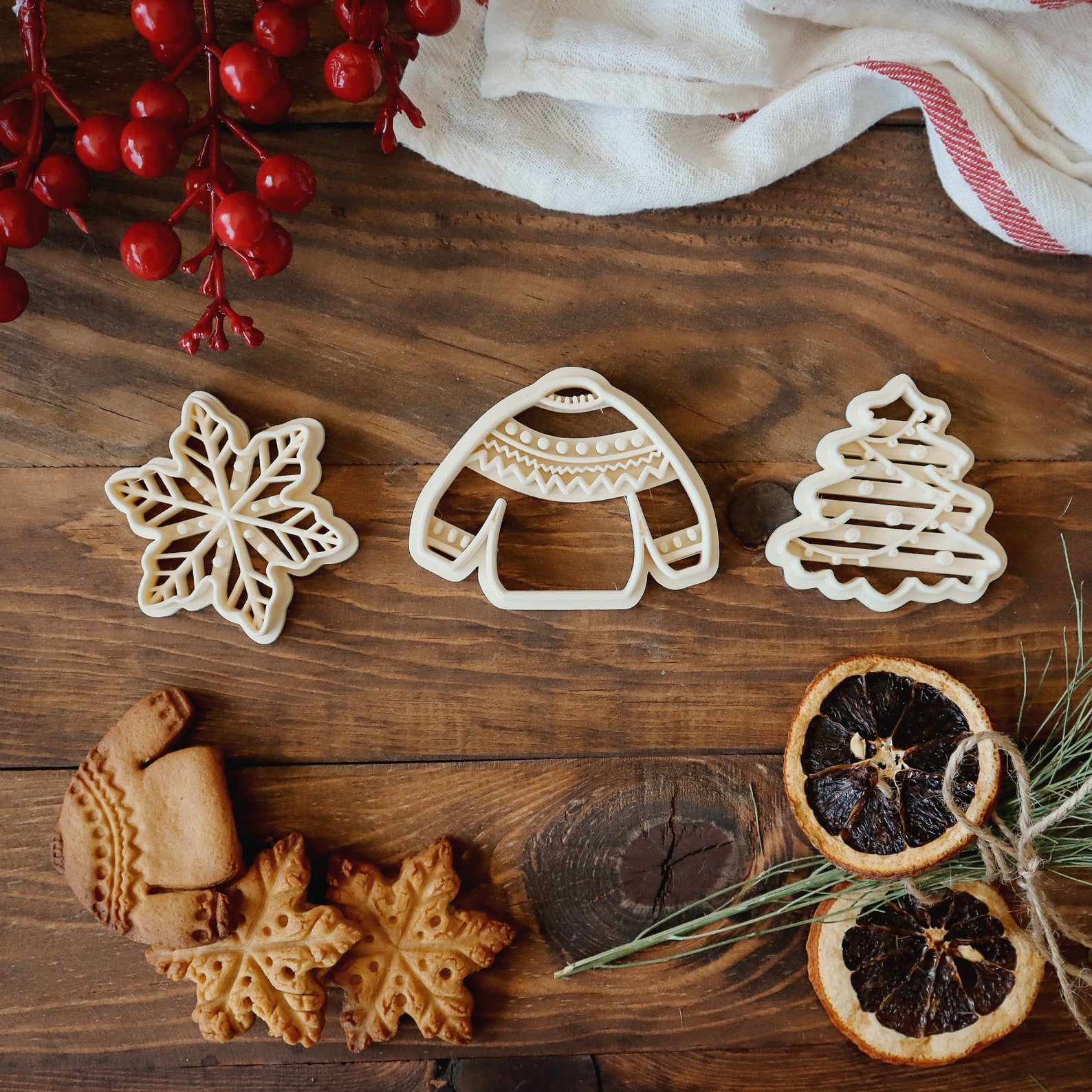 Christmas/winter-themed Cookie Cutter Set Christmas Tree - Etsy