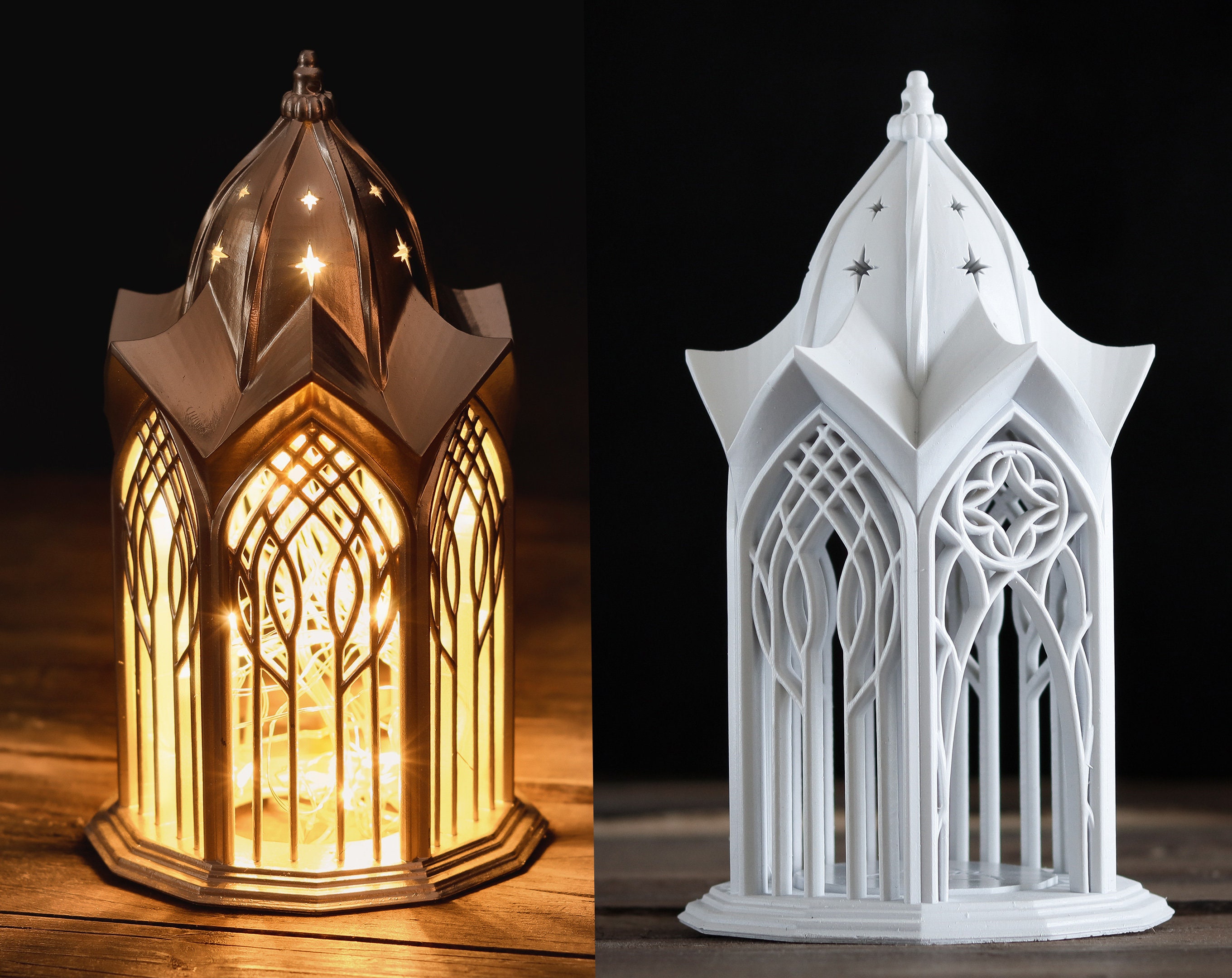 White Elvish Lantern Lord of the Rings Inspired Decorative Lamp Elf ...