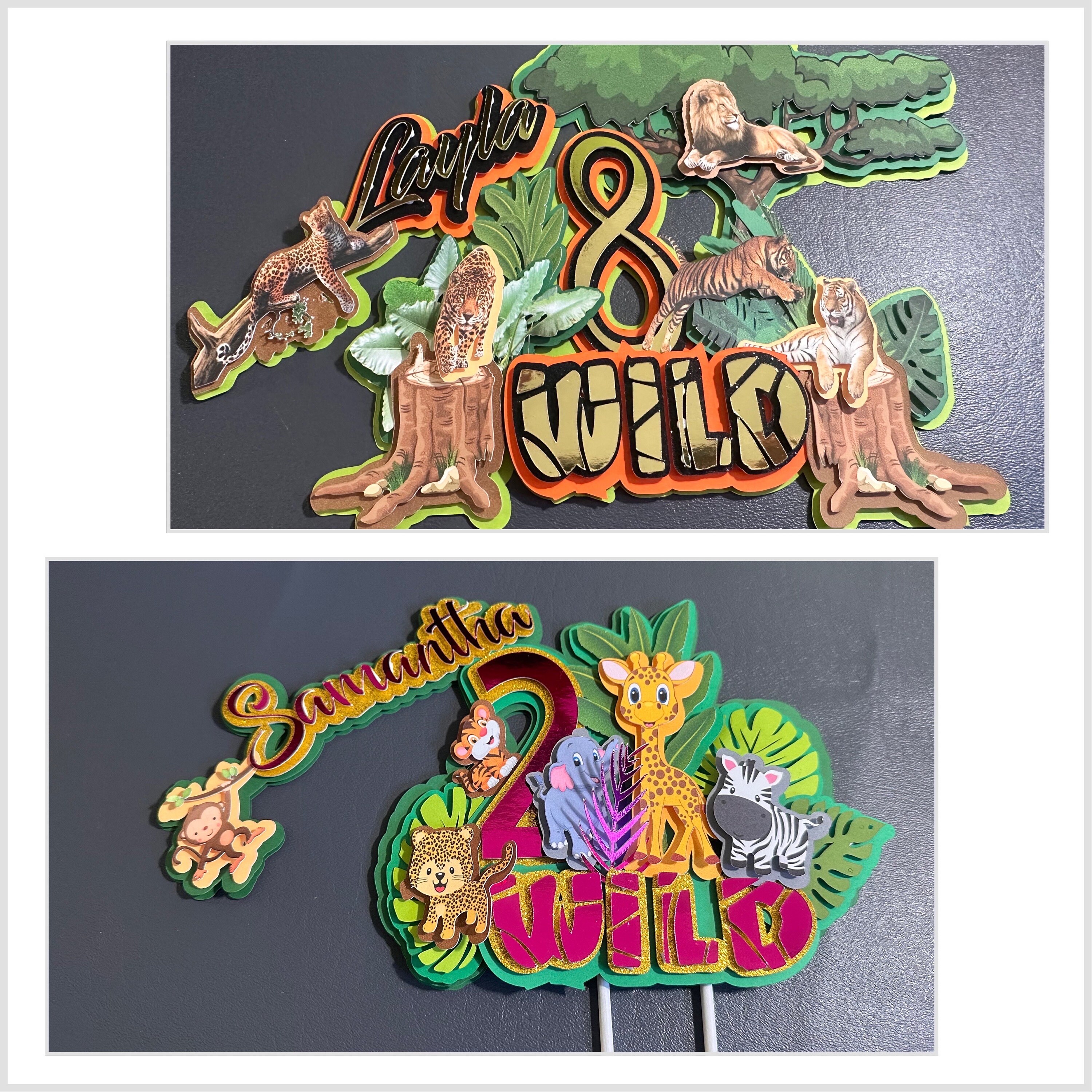 Two Wild Cake Topper / Safari Cake Topper / Wild One Cake - Etsy