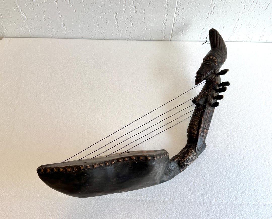 Antique Vintage Anthropomorphic African Musical Instrument Adungu ...