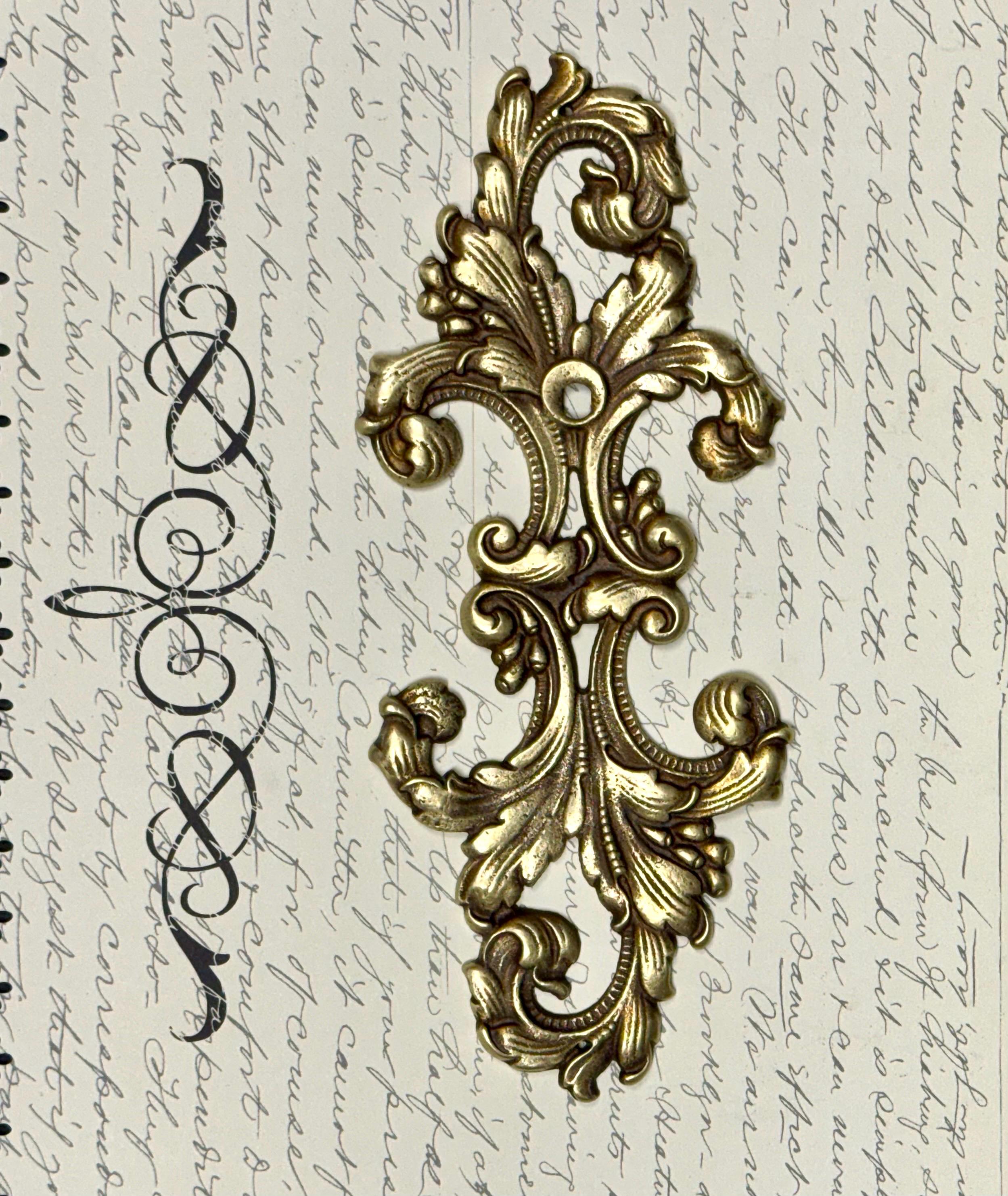 Antique French Victorian Solid Brass Furniture Embellishment Found ...