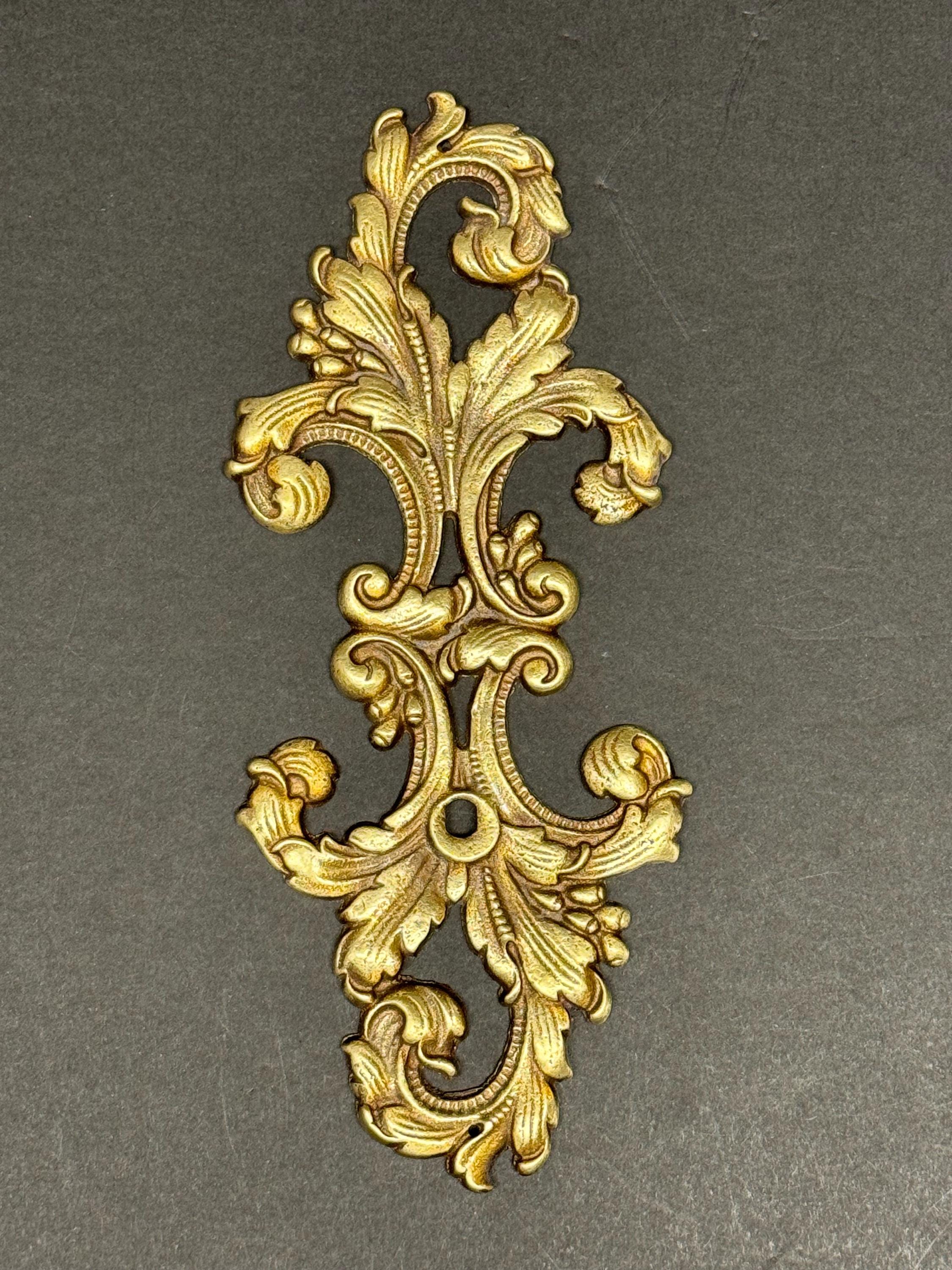 Antique French Victorian Solid Brass Furniture Embellishment Found ...