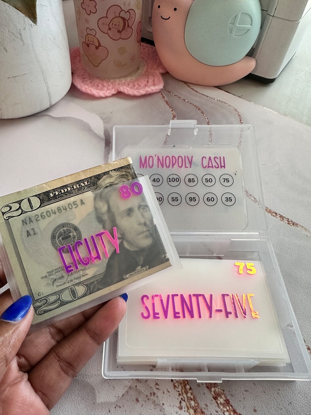 Monopoly Cash L Mini SAVINGS Box for Saving Challenge L 12 Envelope ...