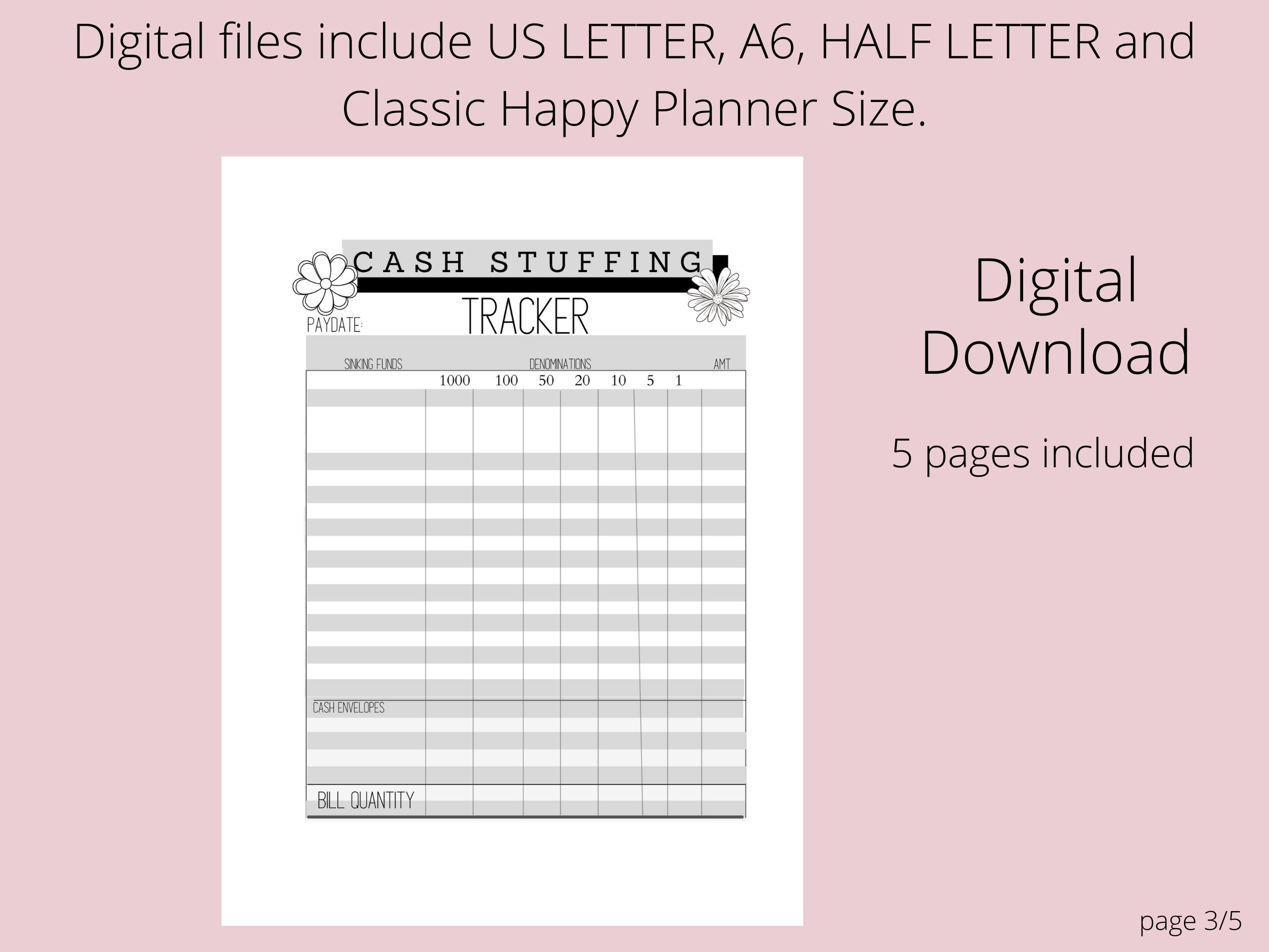 Easy Cash Budget Planner, Printable, Budget by Paycheck, US Letter ...
