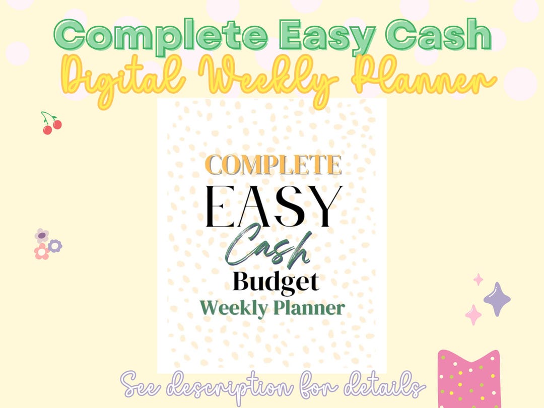 Complete Easy Cash Budget Weekly Planner, Printable, Budget by Paycheck ...