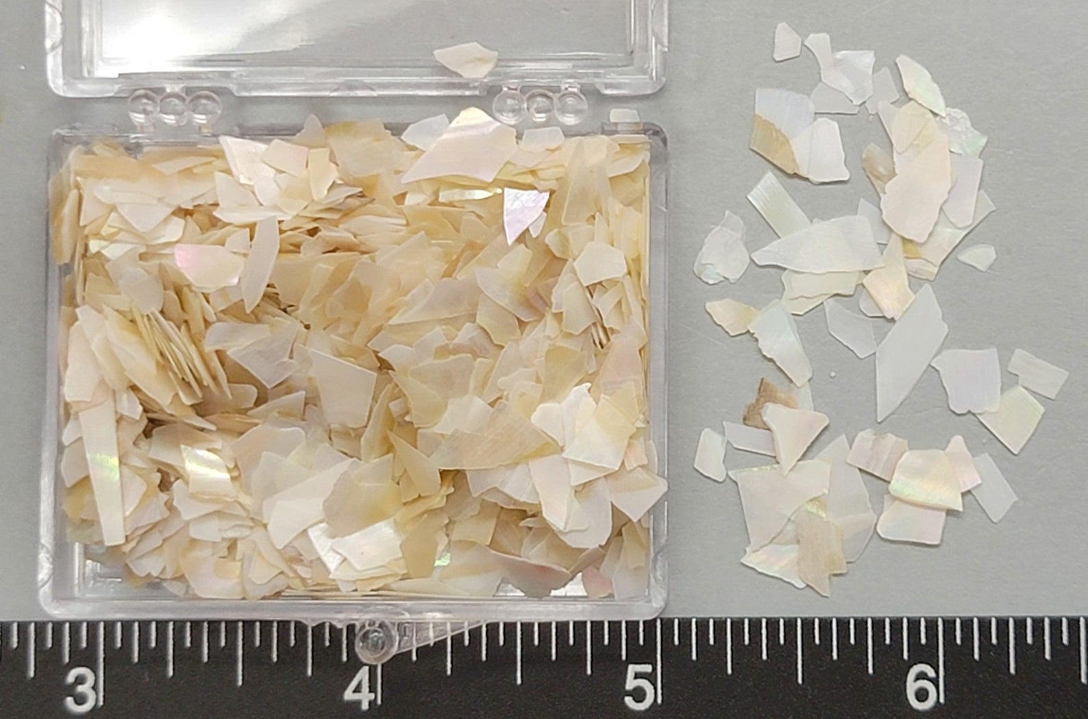 Very Thin, Iridescent, Tiny Mother of Pearl Flakes - 2mm to 15mm - 1.75 ...
