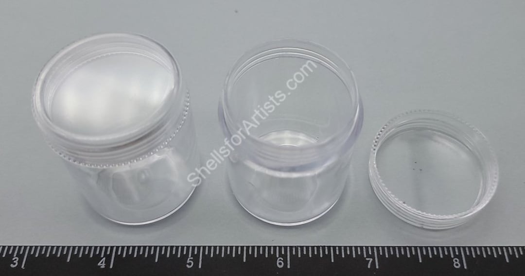12 Clear Plastic Storage Jars, With Secure, Screw Tops - Etsy