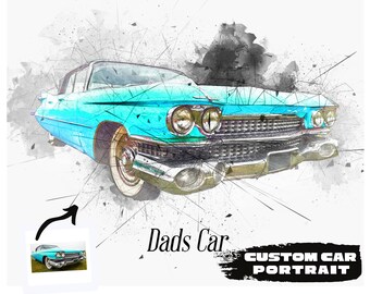 Customized Car Vectorpersonalized Car Vectorcar Portrait - Etsy