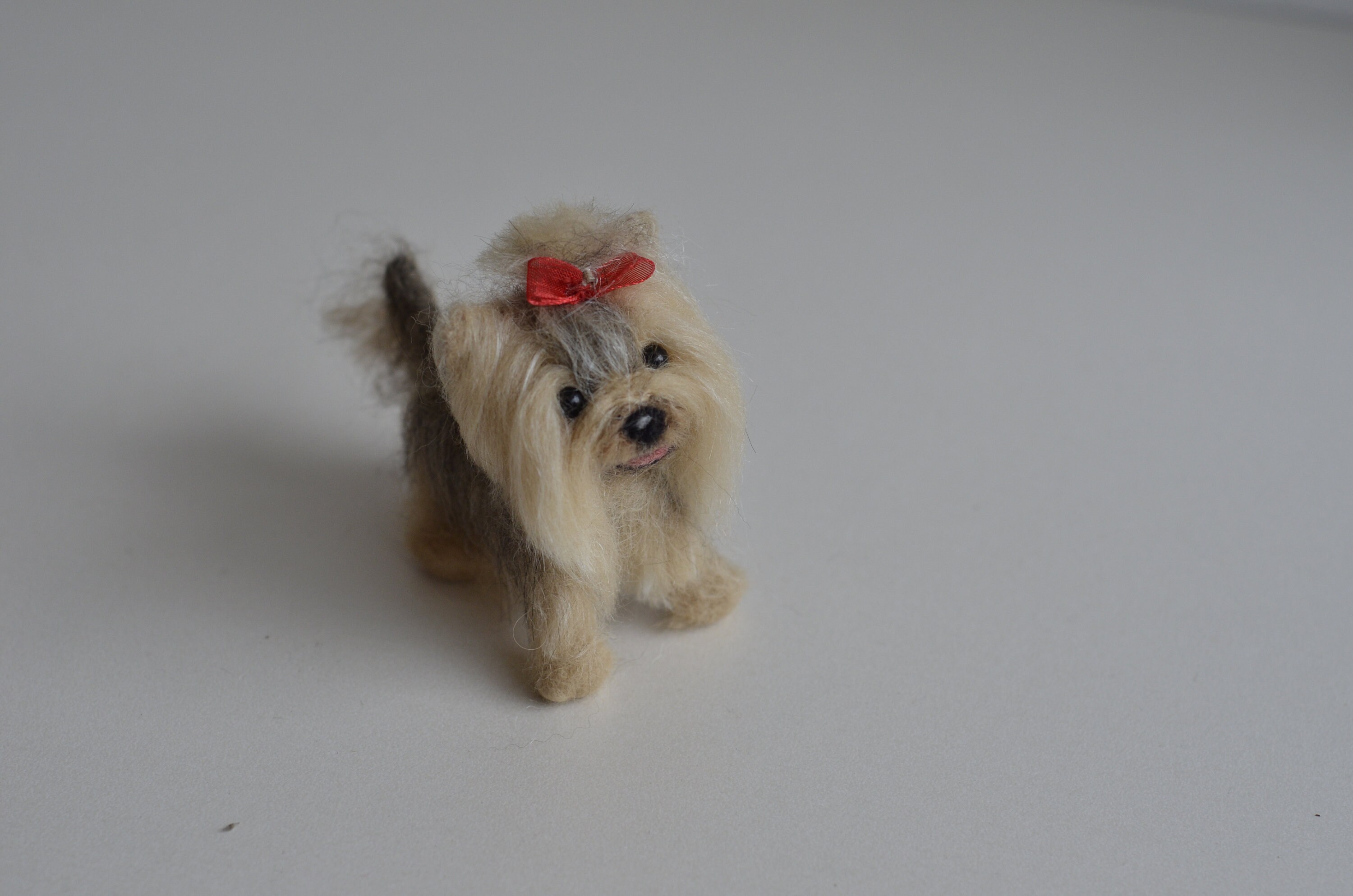 realistic yorkshire terrier puppy 2in Mini baby yorkie figurine for ...