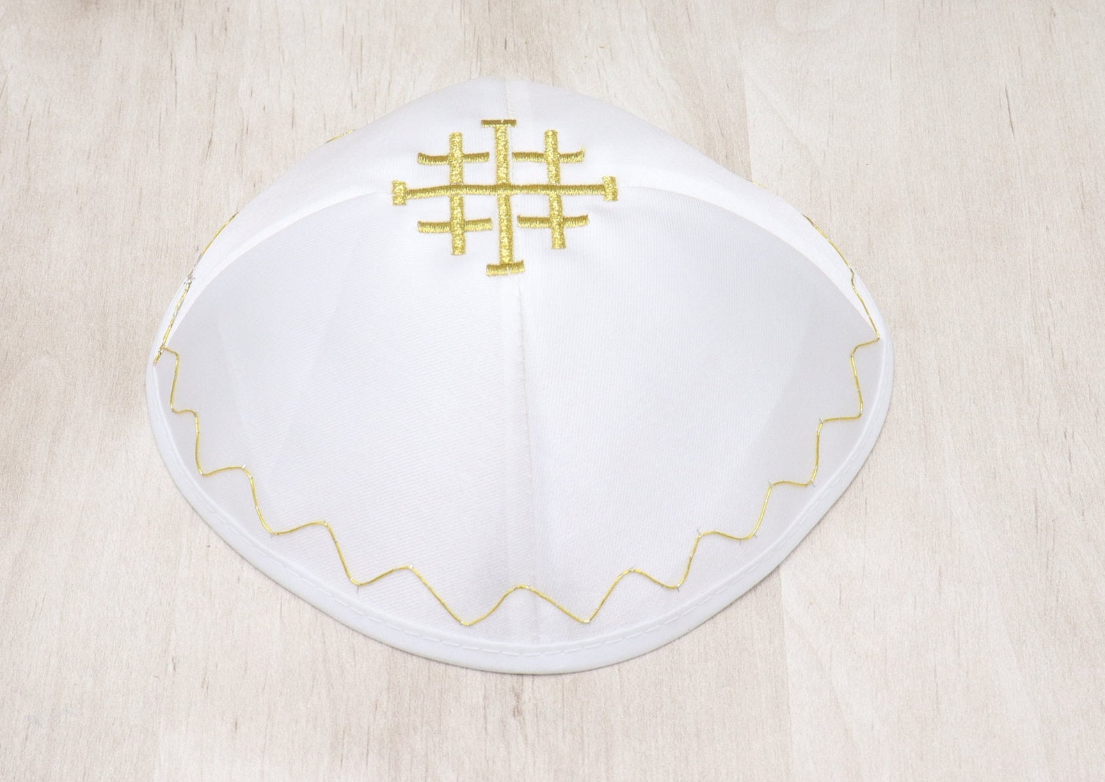 Cardinals Cap Pope Priest Hat Pastor Cross White Gold Jerusalem Holy ...