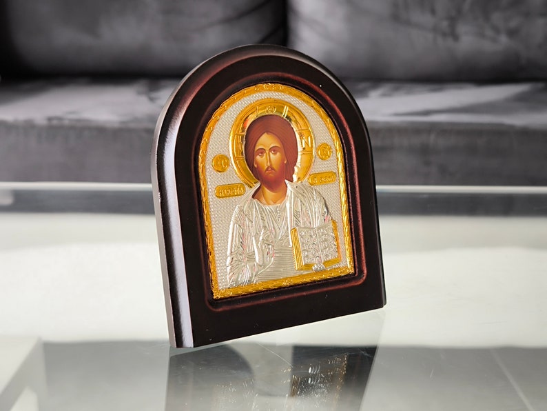 Icon of Christ Jesus Handicraft Hanging \ Standing Gold Silver 950 ...